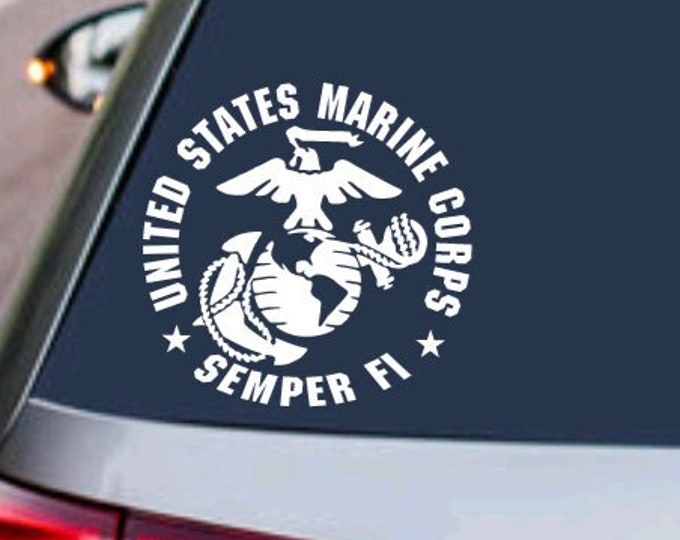 MARINE CORPS LOGO Semper Fi Decal - Marine Usmc United States Military ...
