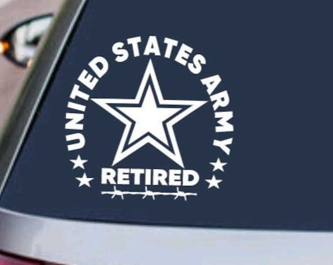 US Army Retired, Sticker Decal - Etsy