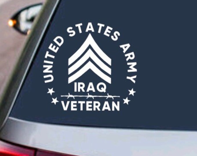 US ARMY SERGEANT Iraq Veteran Decal United States Military Usa Soldier ...