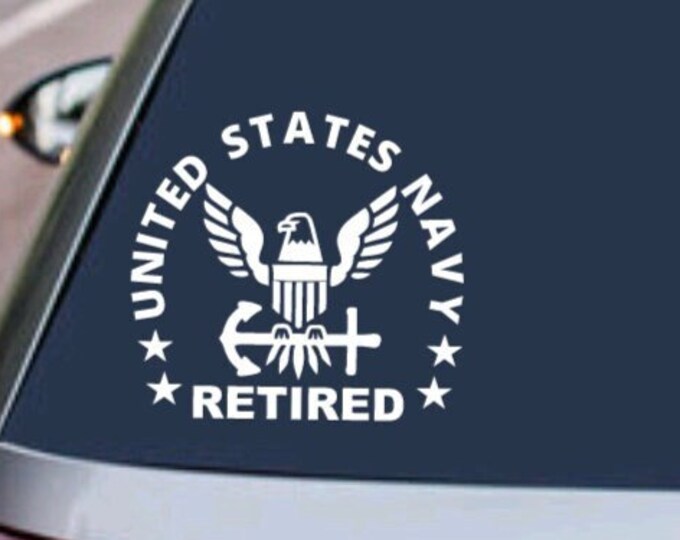 US NAVY RETIRED Decal United States Military Armed Forces Seaman Sailor ...
