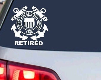 Coast Guard Retired Decal - Etsy