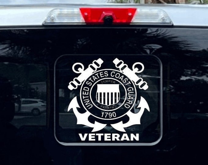 TRUCK SLIDE WINDOW United States Coast Guard Veteran Decal Truck Car ...