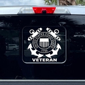 TRUCK SLIDE WINDOW United States Coast Guard Veteran Decal - Truck Car ...