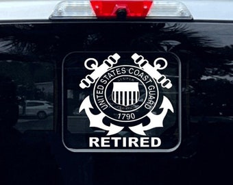 Coast Guard Retired Decal - Etsy