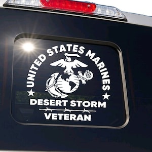 MARINE CORPS Desert Storm Veteran Truck Slide Window Decal - USMC ...
