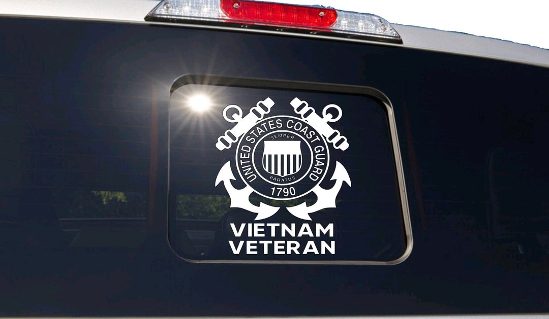 US COAST GUARD Vietnam Veteran - Truck Slide Window Decal - Uscg ...