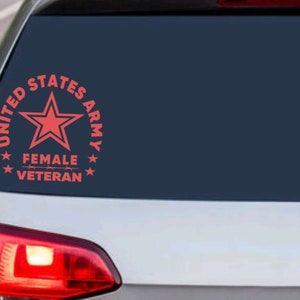 US ARMY FEMALE Veteran Decal - Usa - United States Military Armed ...