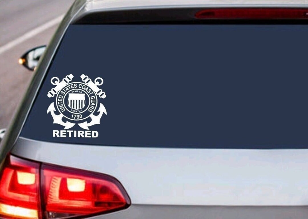 COAST GUARD Retired Decal - Proud Coastie Car Truck Suv Vehicle Window ...