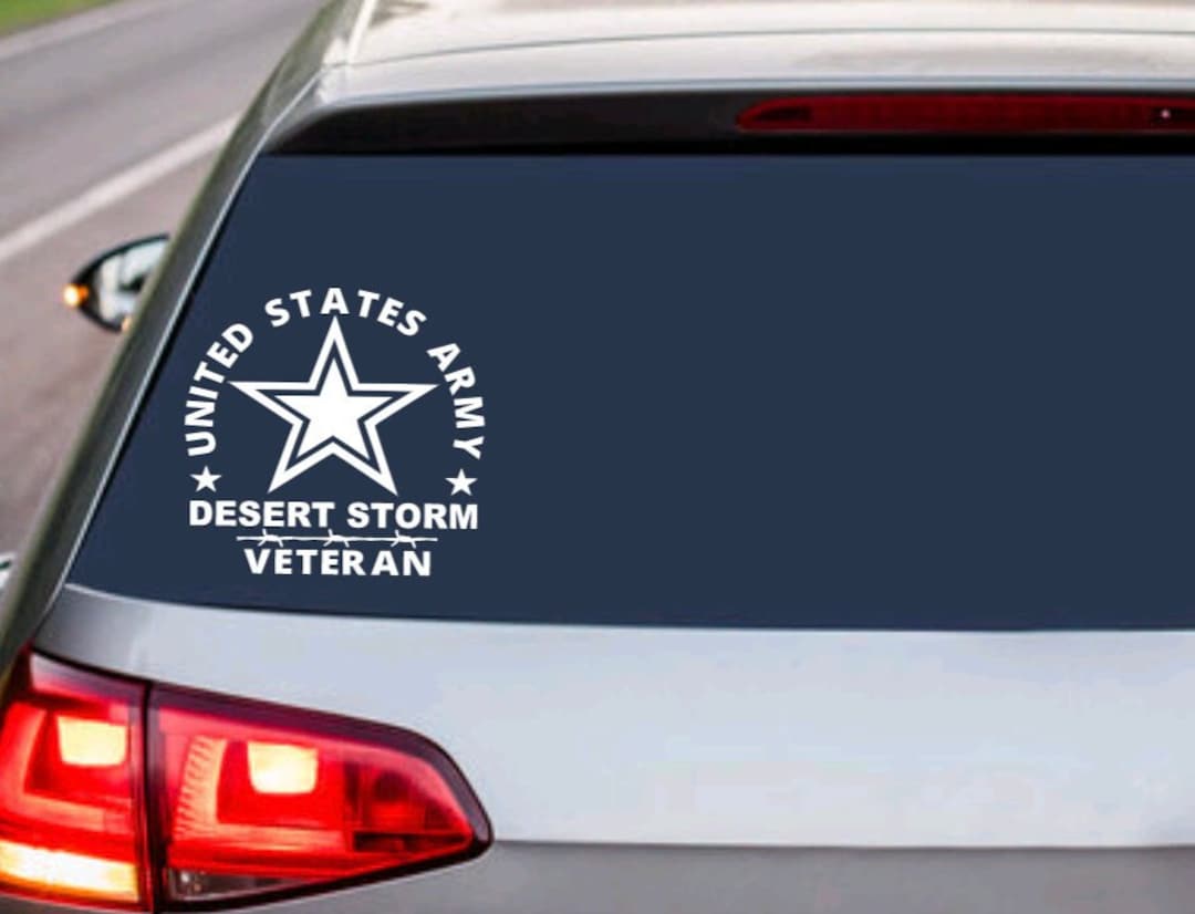 Us ARMY DESERT STORM Decal - United States Military Soldier Armed ...