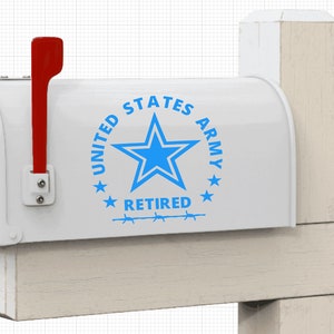 MAILBOX COVER - RETIRED United States Army - Set of 2 Decals Combat ...