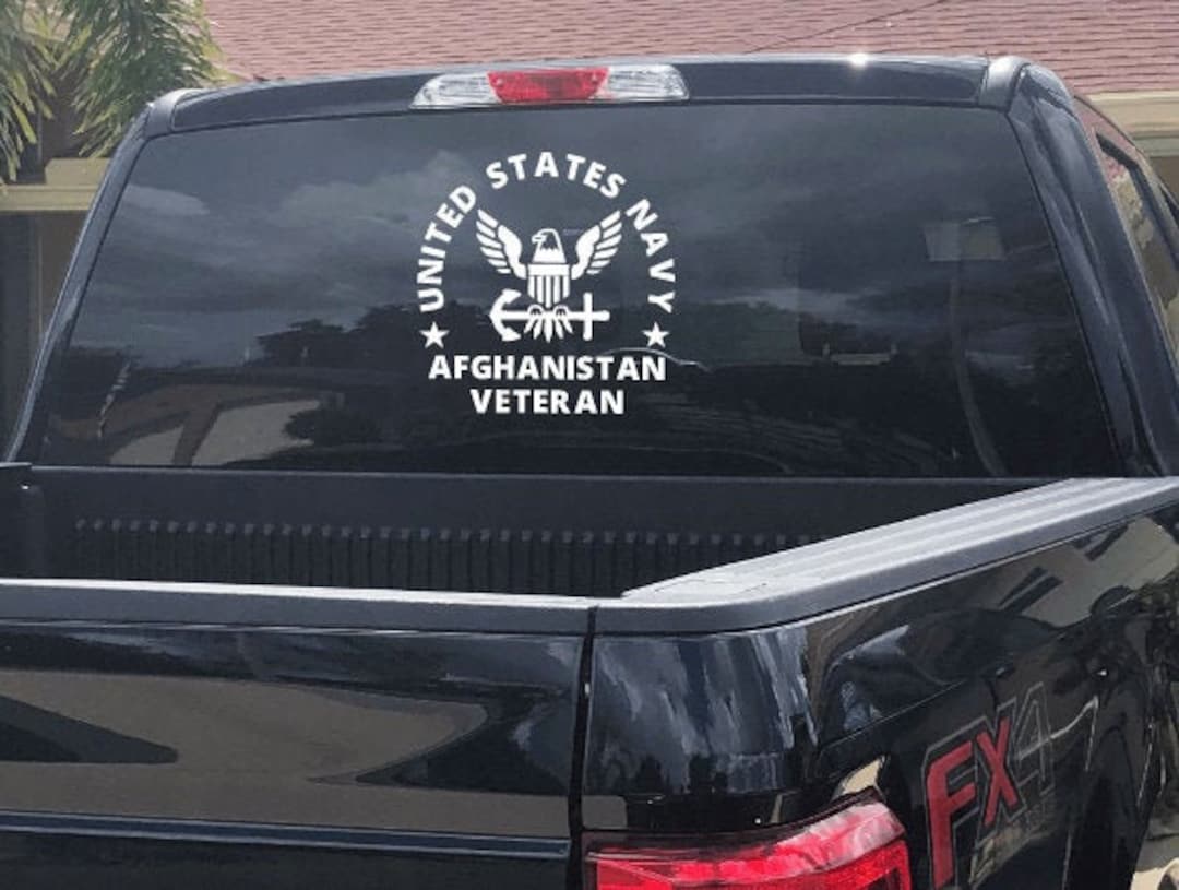 TRUCK DECAL USN United States Navy Afghanistan Veteran Large 9 Truck ...