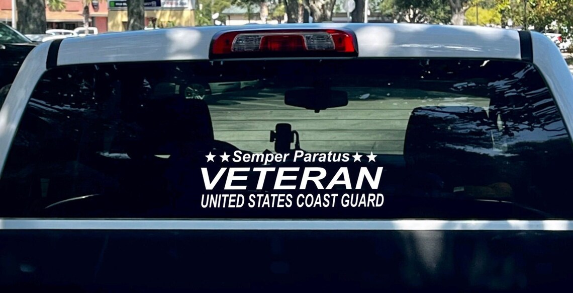 COAST GUARD Truck Decal Semper Paratus - Car Truck Suv Window Sticker ...