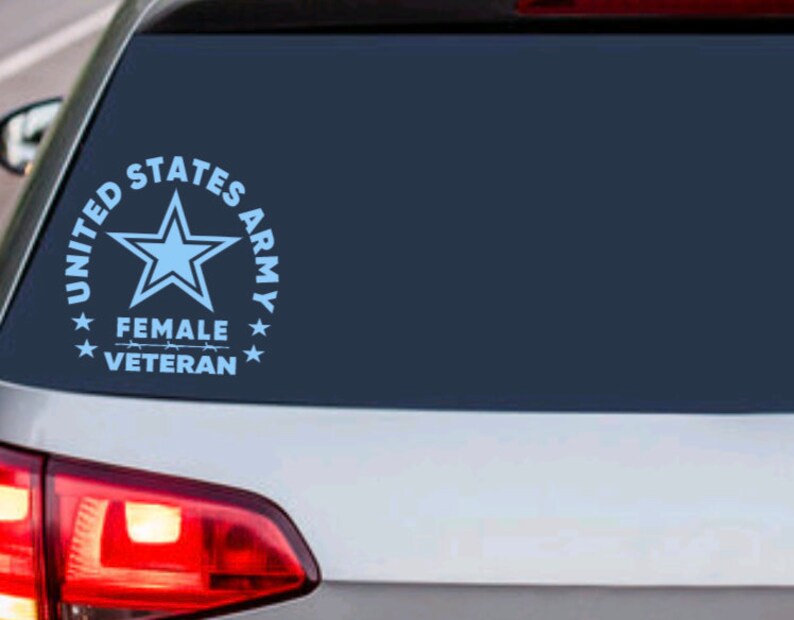 US ARMY FEMALE Veteran Decal - Usa - United States Military Armed ...