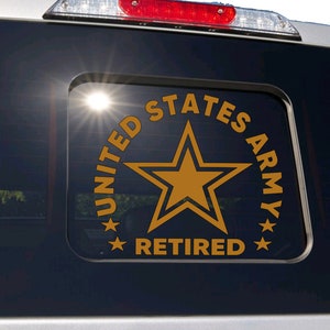 US ARMY Retired - Truck Slide Window Decal - USA United States Veteran ...