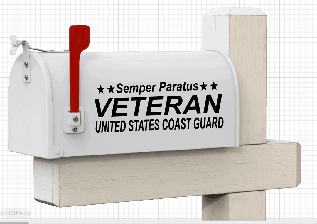 MAILBOX COVER Coast Guard Semper Paratus Veteran - 2 Vinyl Decals ...