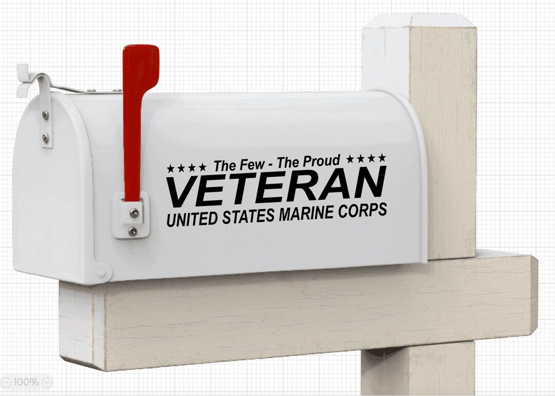 MAILBOX COVER Marine Corps Few & Proud Veteran -2 Vinyl USMC Logo ...