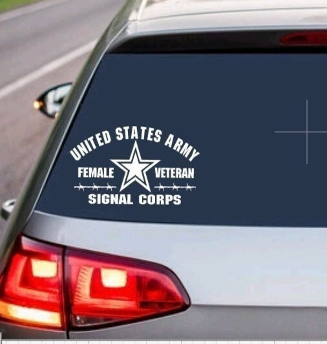 US ARMY FEMALE Veteran Decal Signal Corps Usa United States Military ...