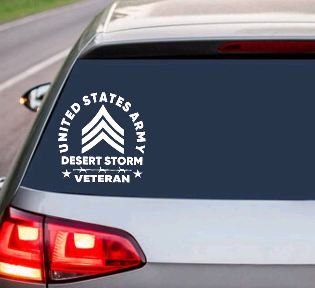 US ARMY SERGEANT Desert Storm Veteran Decal - United States Military ...