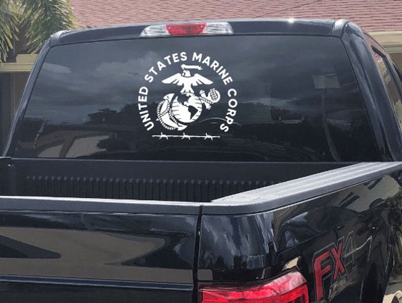 TRUCK DECAL USMC United States Marine Corps Logo Large - Etsy