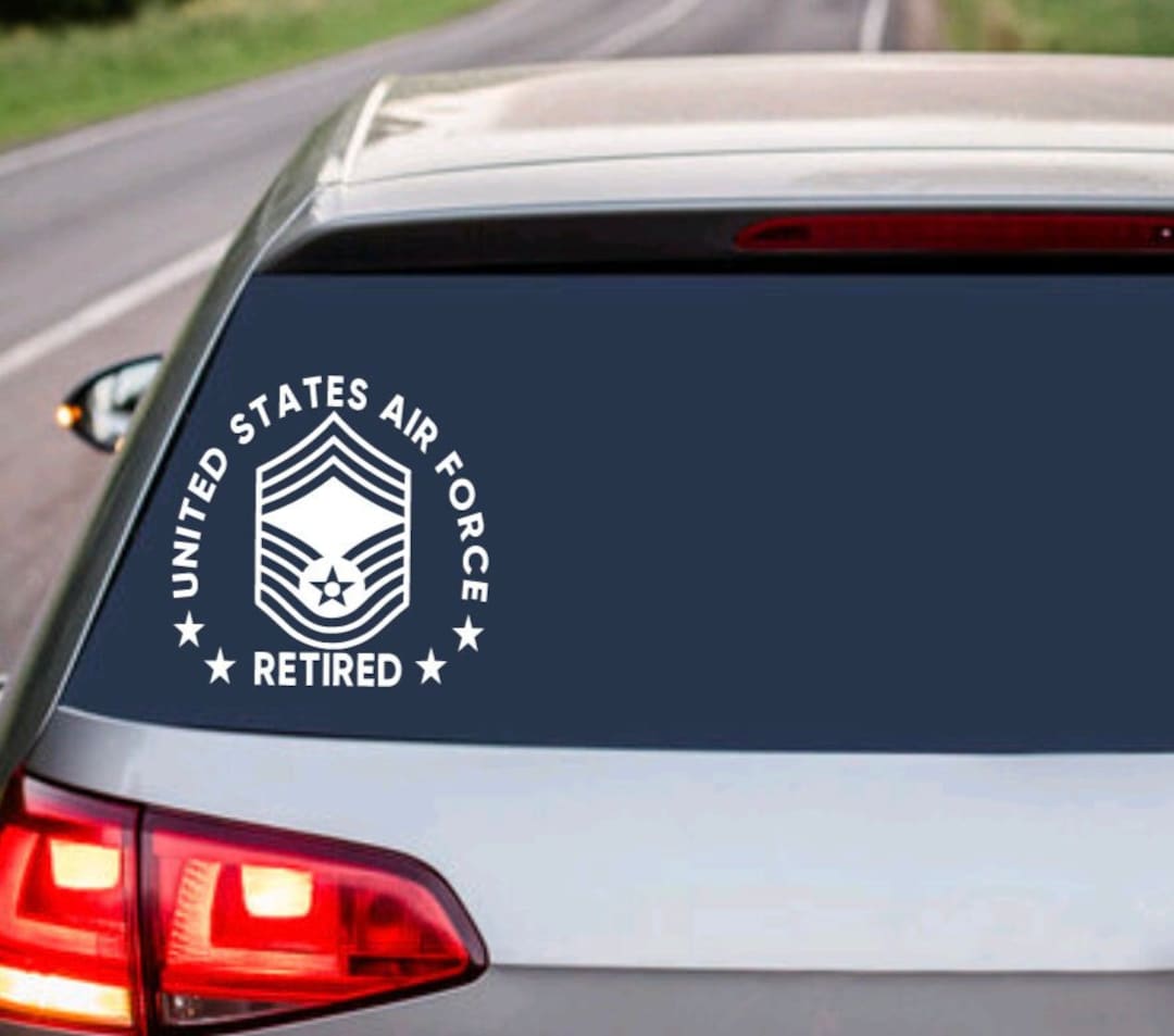 MILITARY DECAL US Air Force Chief Master Sergeant Retired - United ...