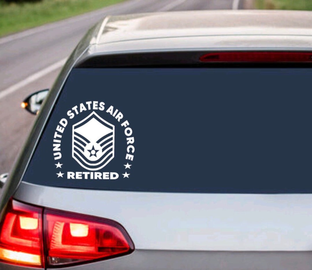 US AIR FORCE Master Sergeant Retired Decal United States Military ...