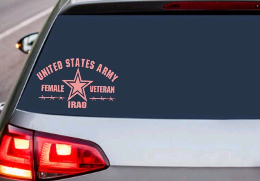 Us ARMY IRAQ FEMALE Veteran Decal - United States Military Use Soldier ...