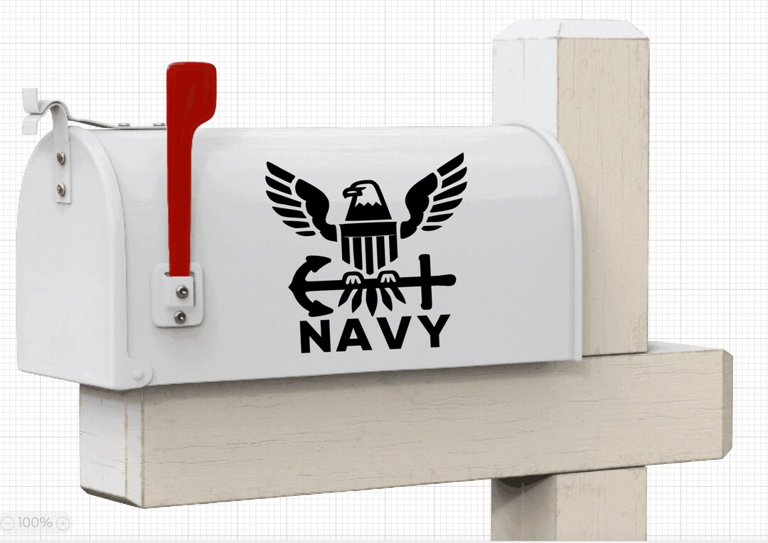 MAILBOX COVER Navy Logo - Set of 2 Vinyl Decals - United States Navy ...