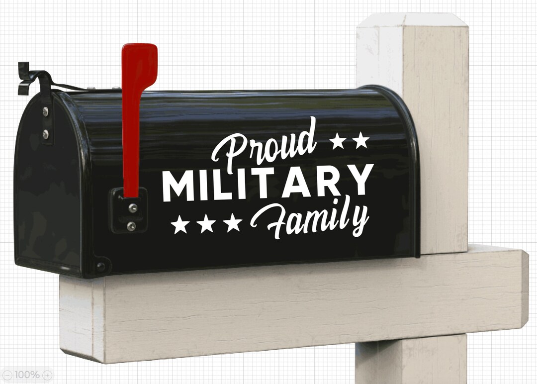 MAILBOX COVER Proud Military Family - Set of 2 Vinyl Decals United ...