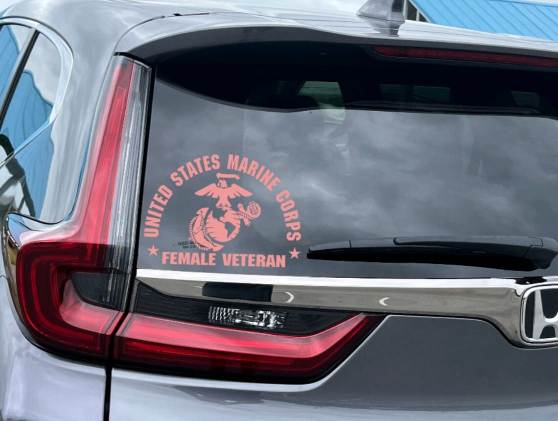 MARINE CORPS FEMALE Veteran Decal Usmc United States - Etsy