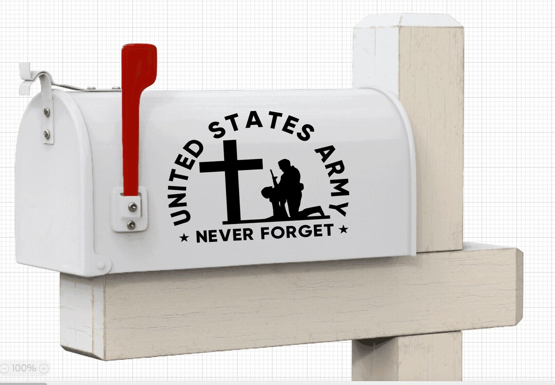 MAILBOX COVER - 2 Vinyl MILITARY Decals - United States Army Navy Air ...