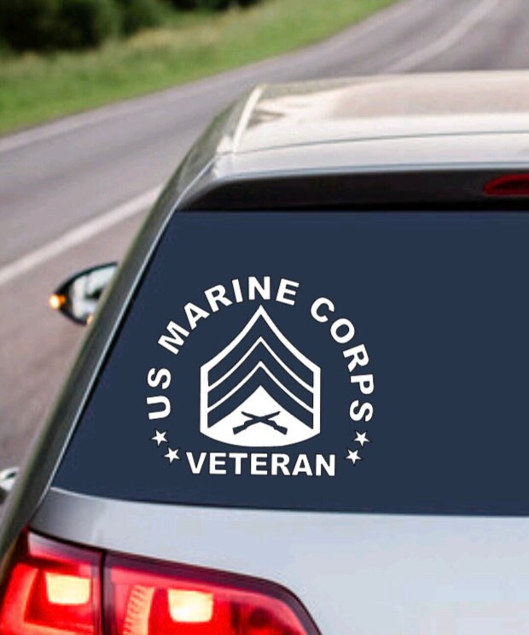 MARINE CORPS Decal - Veteran Sergeant - USMC - Military Armed Forces ...