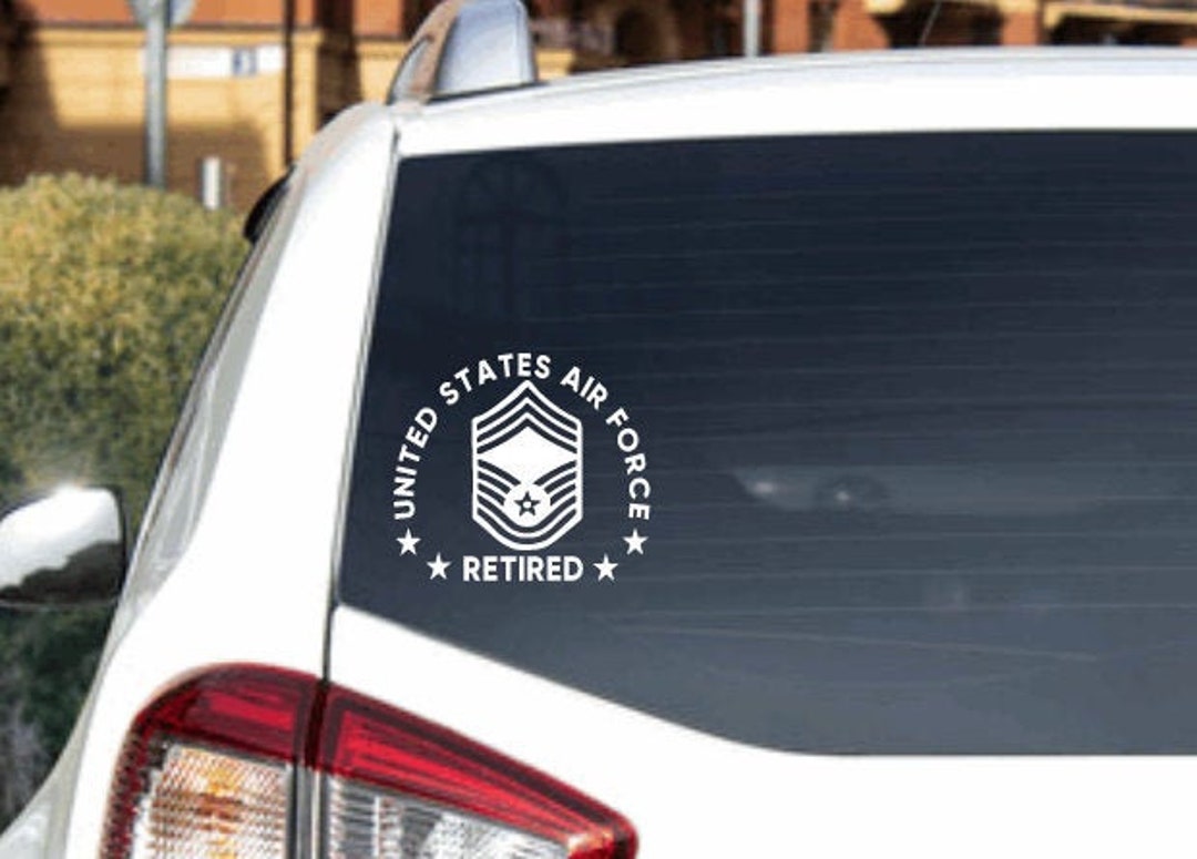 MILITARY DECAL US Air Force Chief Master Sergeant Retired - Etsy
