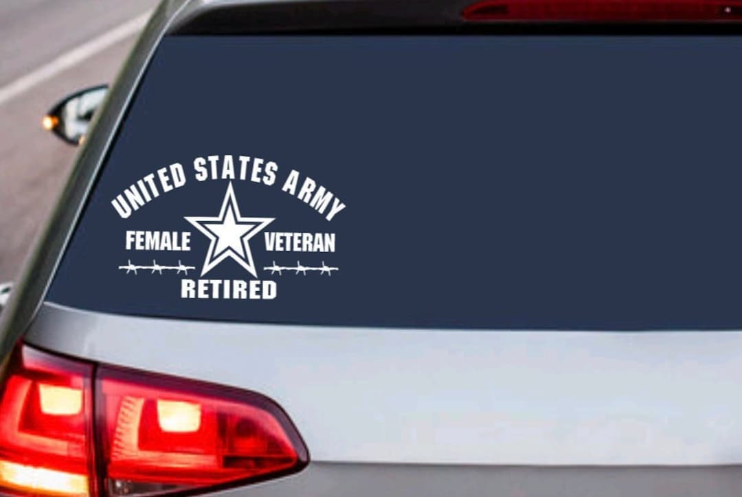 US ARMY FEMALE Veteran Decal - Usa - United States Military Armed ...