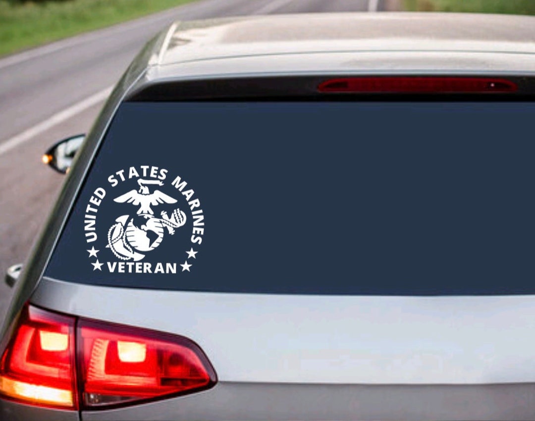 MARINE CORPS VETERAN Decal - Veteran - Usmc - United States Military ...