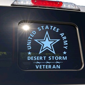 US ARMY Desert Storm Veteran - Truck Slide Window Decal - USA United ...