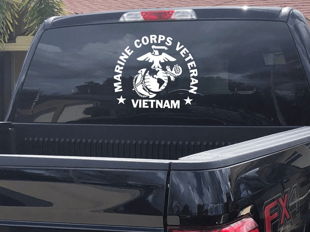 TRUCK DECAL USMC - Vietnam Veteran United States Marine Corps - Large 9 ...