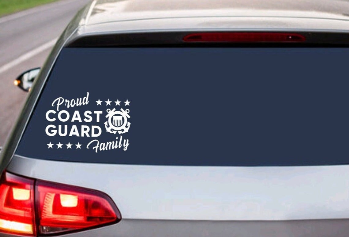 COAST GUARD Proud Family Logo - Car Truck Suv Vehicle Window Sticker ...