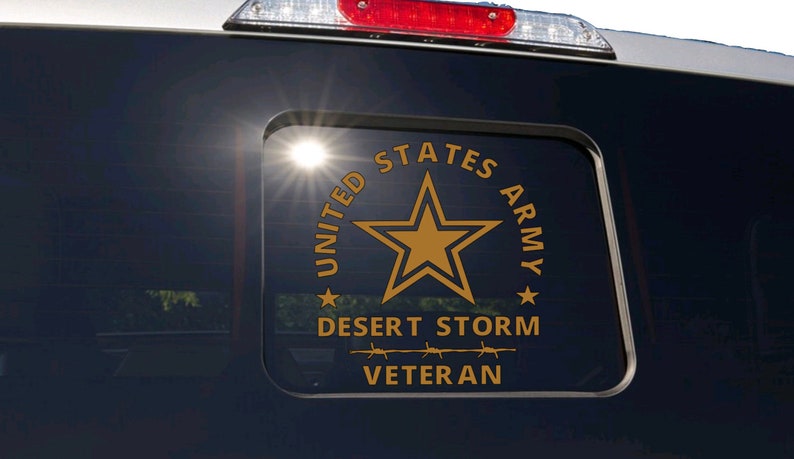 US ARMY Desert Storm Veteran Truck Slide Window Decal USA - Etsy