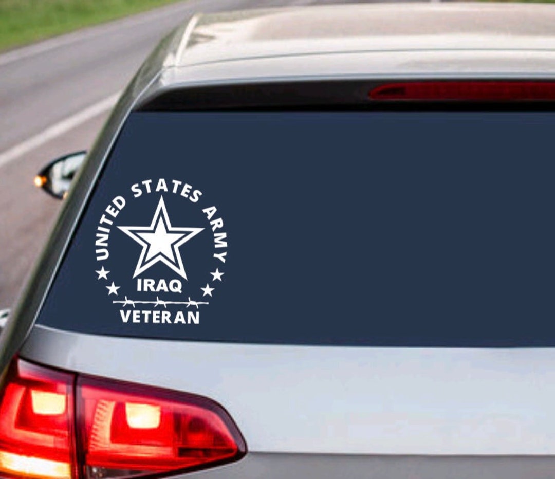IRAQ ARMY VETERAN Decal - United States Military Combat Ready Soldier ...