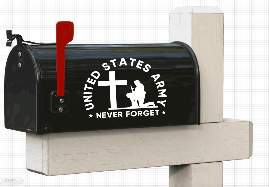 MAILBOX COVER - 2 Vinyl MILITARY Decals - United States Army Navy Air ...