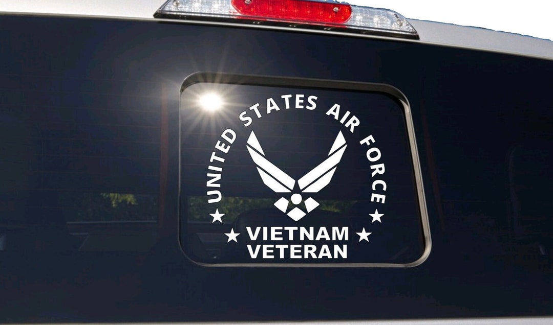 AIR FORCE Vietnam Veteran Truck Slide Window Decal - USAF United States ...