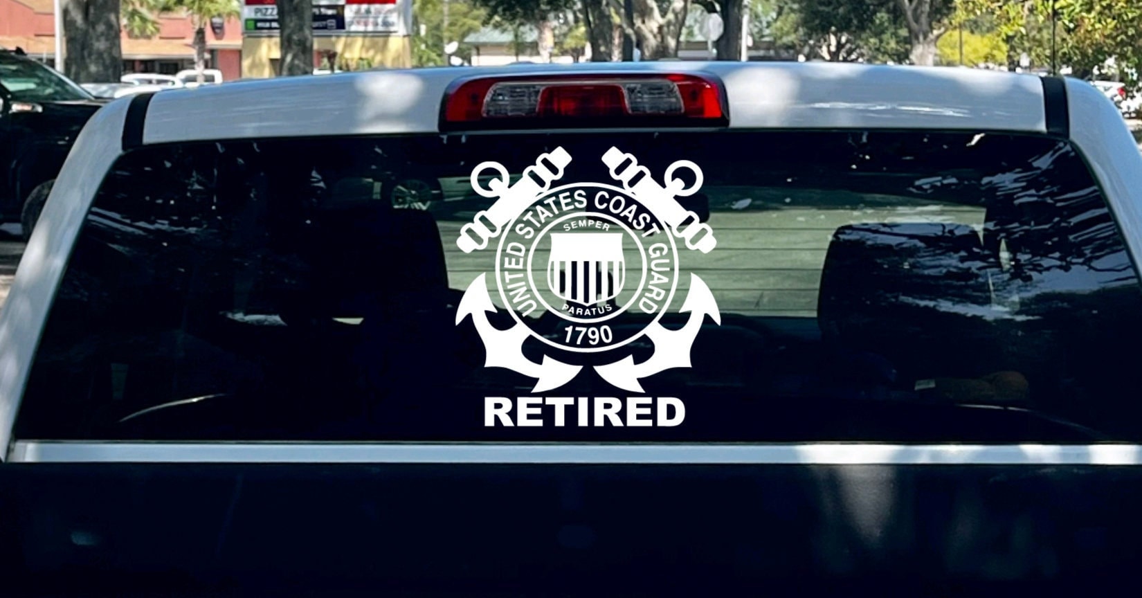 COAST GUARD Retired Truck Decal - Car Truck Suv Window Sticker - Armed ...