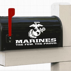 MILITARY MAILBOX COVER - 2 Vinyl Decals - United States Marine Corps ...