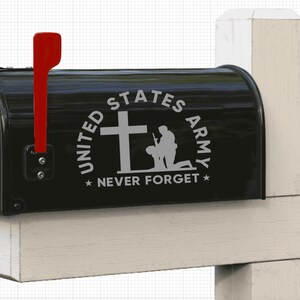 MAILBOX COVER - 2 Vinyl MILITARY Decals - United States Army Navy Air ...