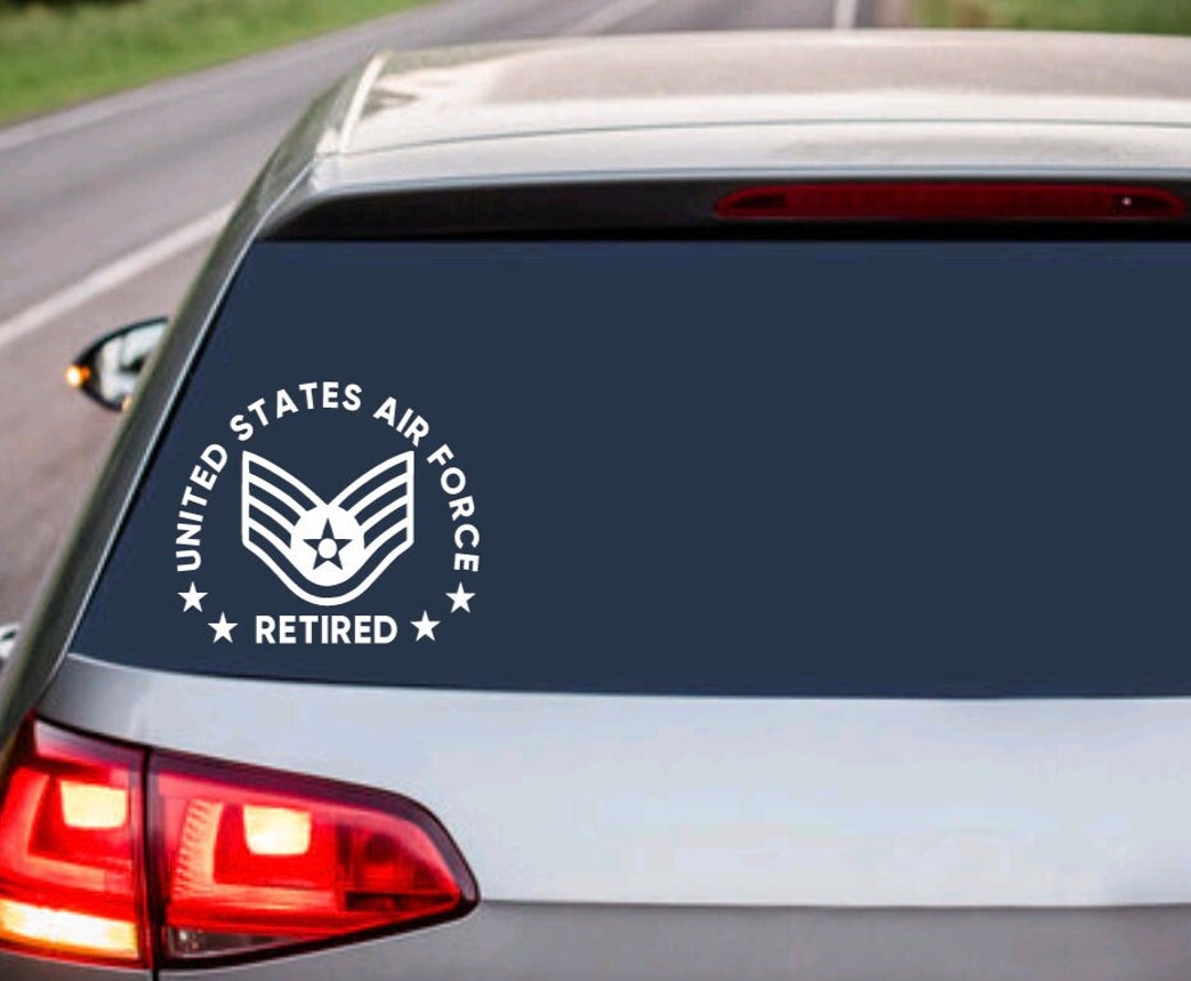 US AIR FORCE Senior Airman E-5 Retired Decal - United States Military ...