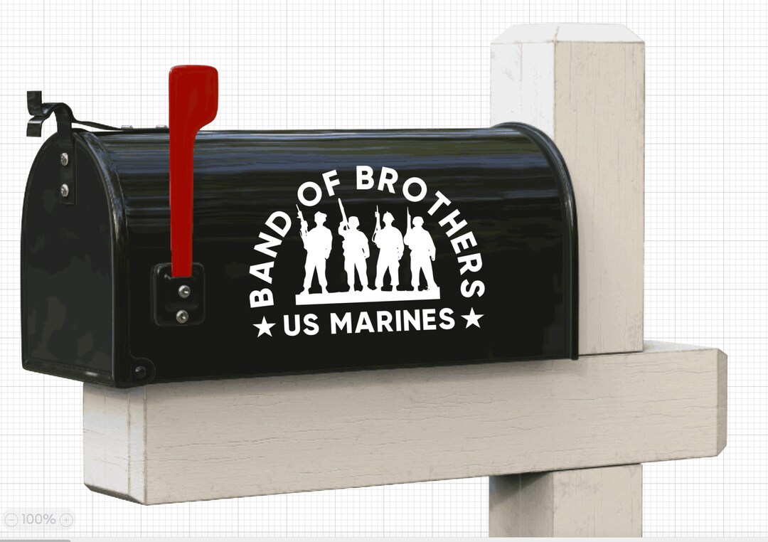 MAILBOX COVER Marine Corps -2 Vinyl Decals United States "band of ...