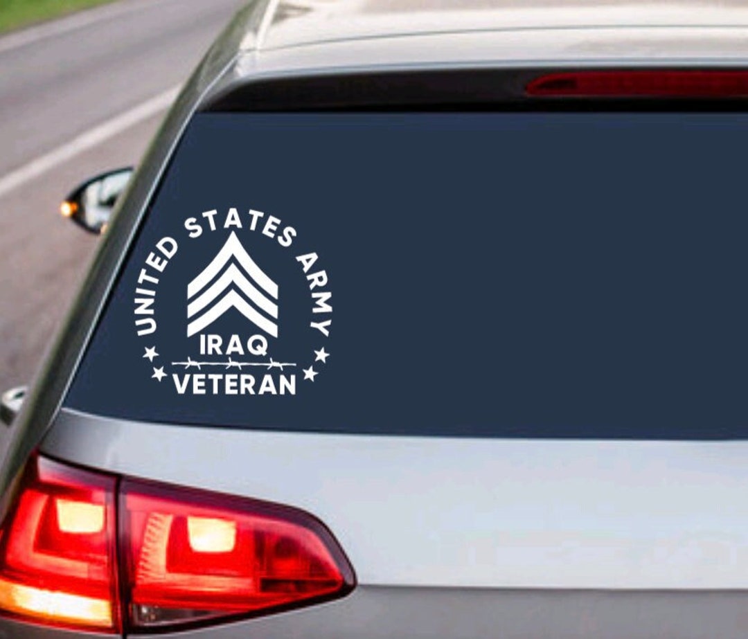 US ARMY SERGEANT Iraq Veteran Decal - United States Military Usa ...
