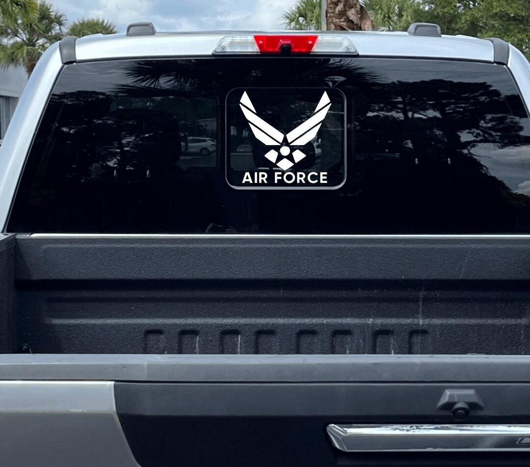 TRUCK SLIDE WINDOW Air Force Logo Decal - Truck Car & Suv Vehicle ...