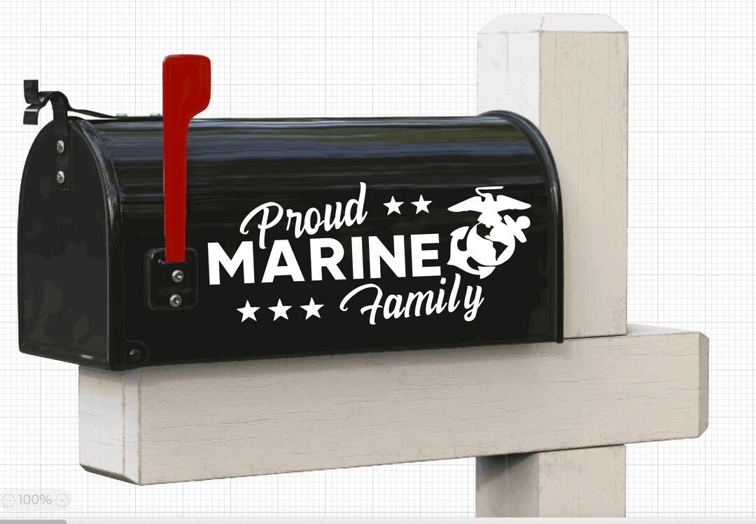MAILBOX COVER Marine Corps Proud Family - 2 Vinyl USMC Decals - United ...