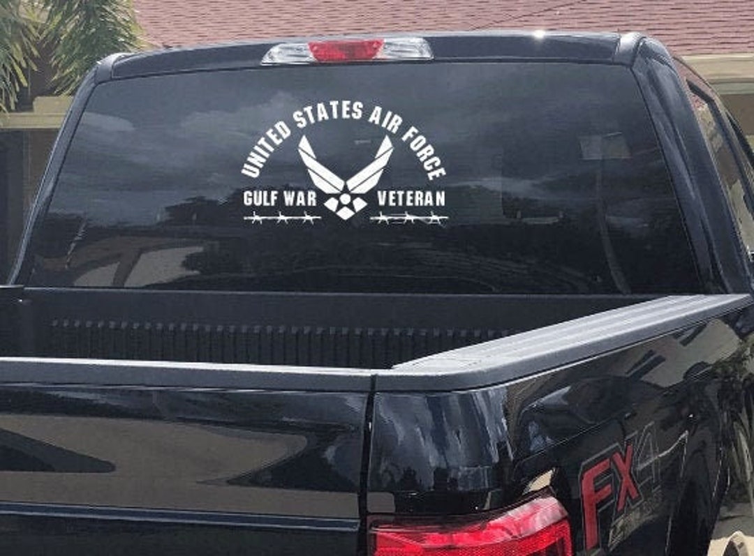 TRUCK DECAL USAF United States Air Force Gulf War Veteran Large 11 ...